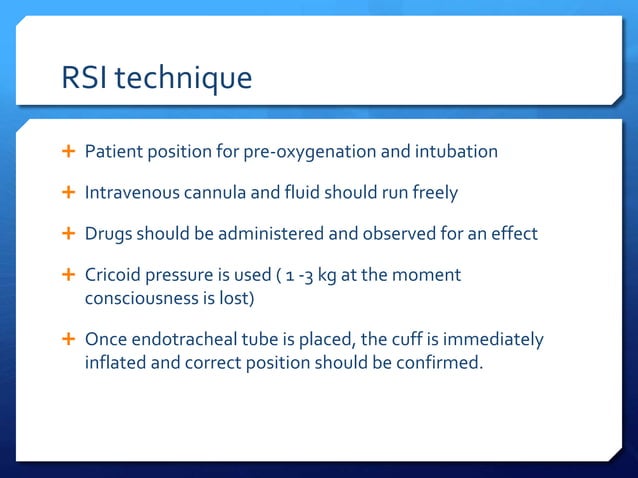 Rapid sequence induction (RSI) | PPTX