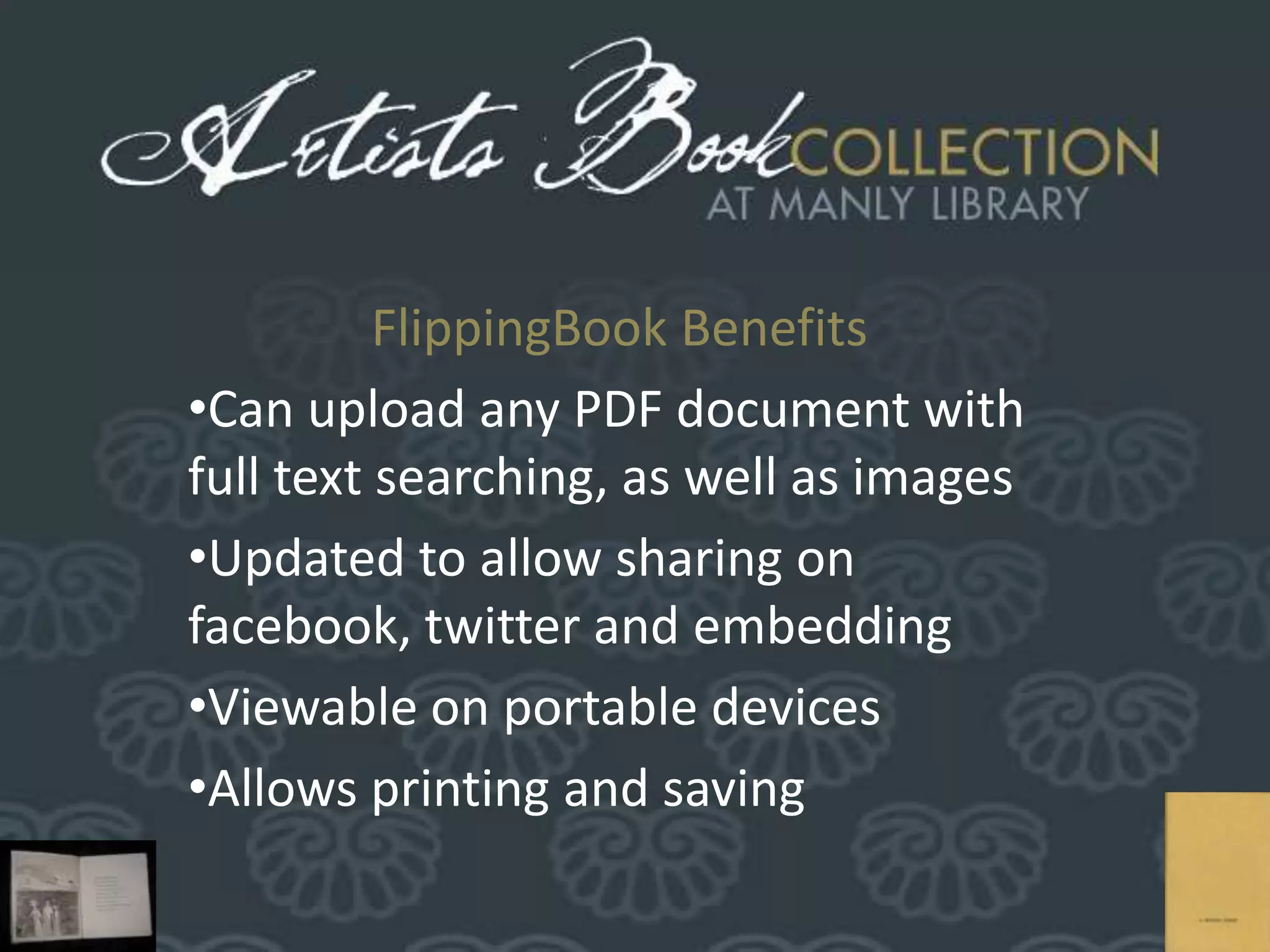 Artist Book collection at Manly Library : John Taggart | PPTX