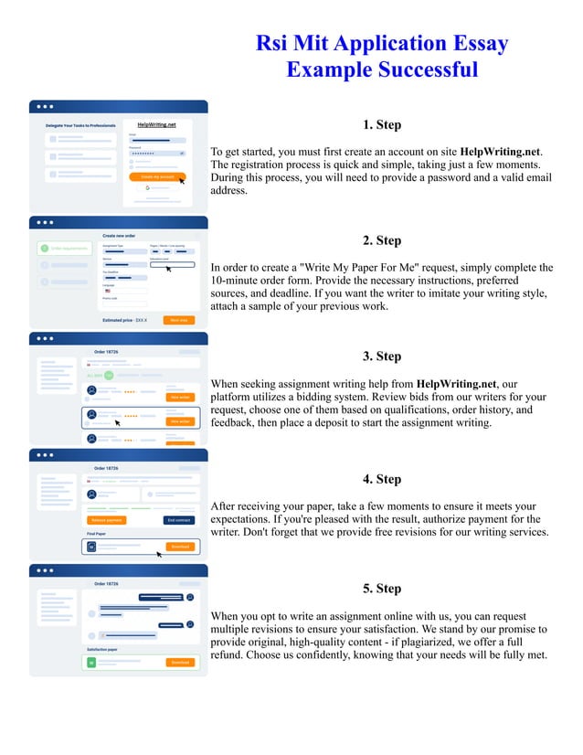 Rsi Mit Application Essay Example Successful PDF