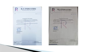 The industrial report of the RS industries | PPTX