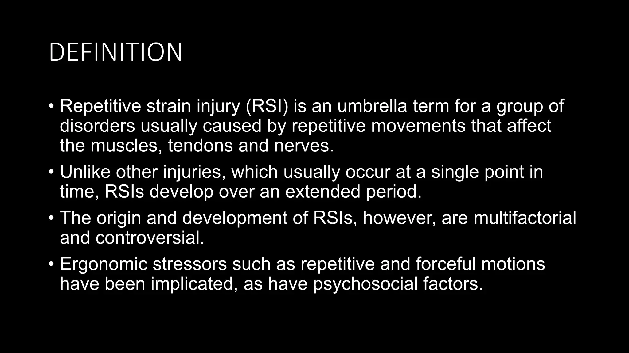 repetetive strain injury | PPTX