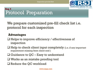 Rsj Inspection Process Flow | PPT