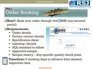 Rsj Inspection Process Flow | PPT