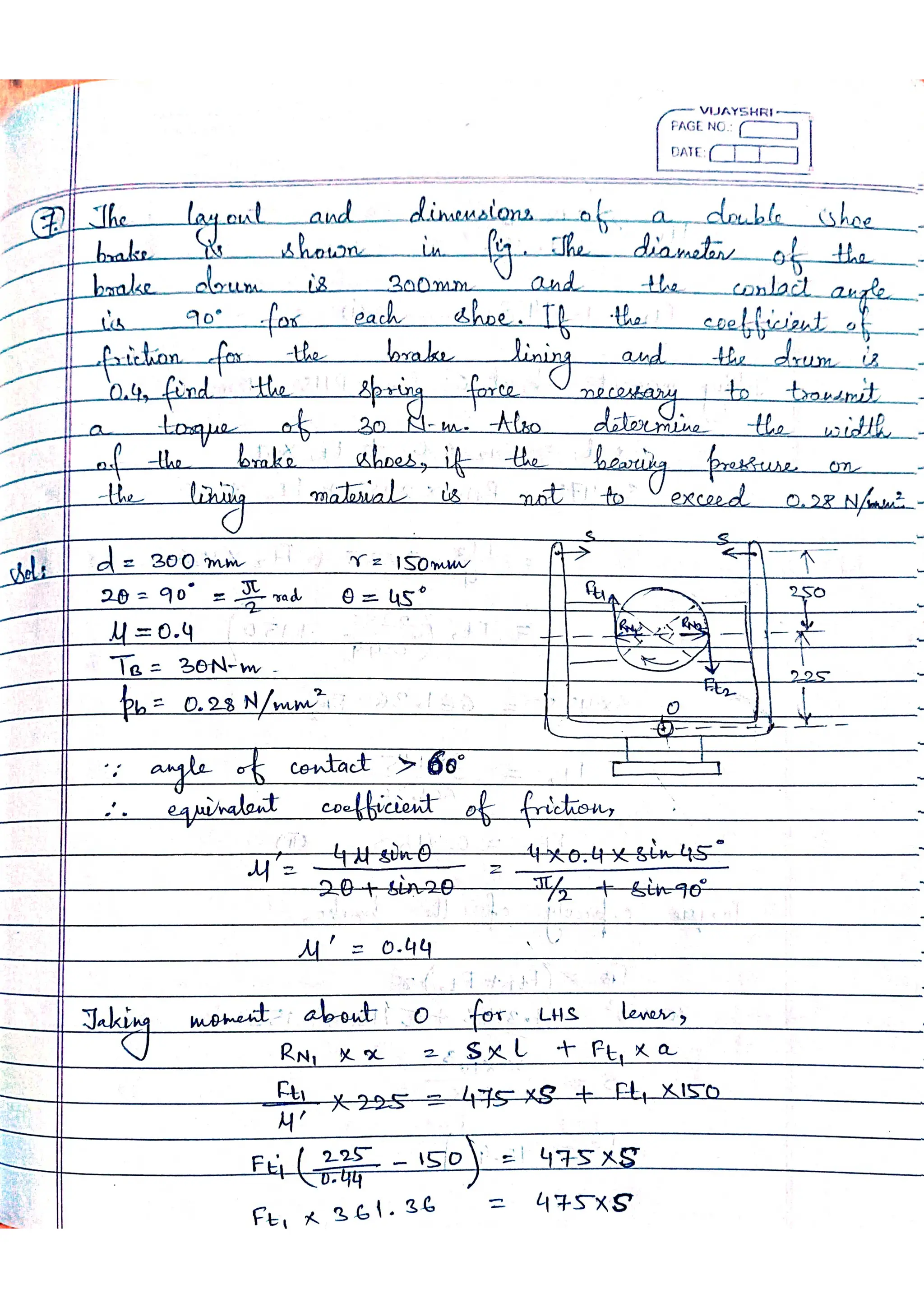 RS Khurmi Machine Design Clutch and Brake Exercise Numerical Solutions ...