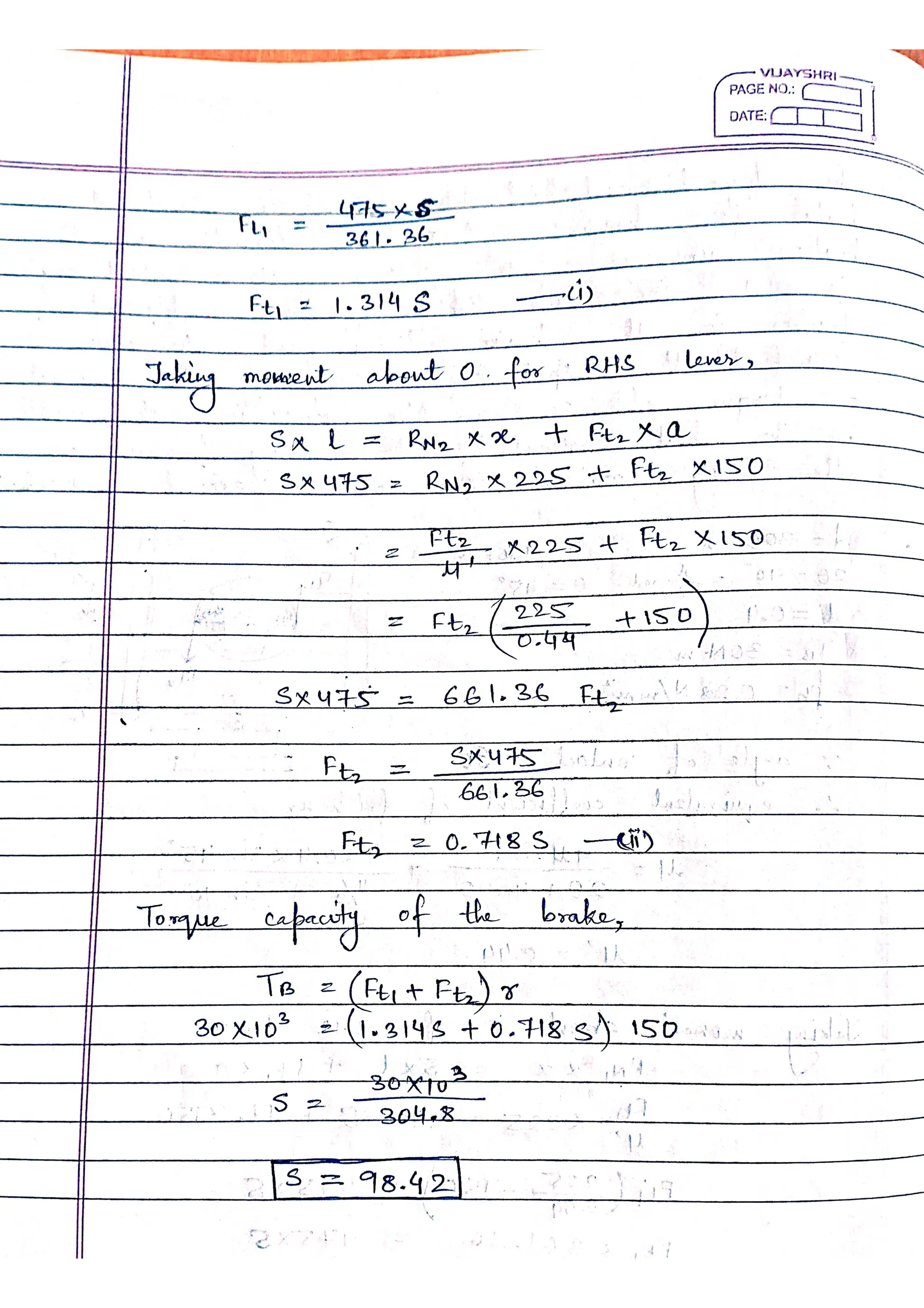 RS Khurmi Machine Design Clutch and Brake Exercise Numerical Solutions ...