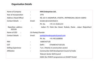 RSLDC presentation inpowerpoint documentation | PPTX