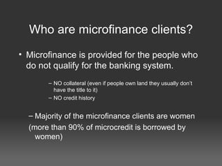 Presentation on Microfinance | PPT