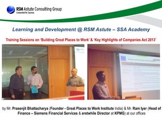RSM Astute - SSA LLP Group: Learning and Development Culture | PDF