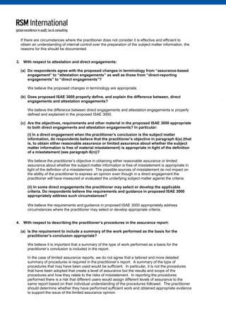 Rsm comment to iaasb isae 3000 - final | PDF