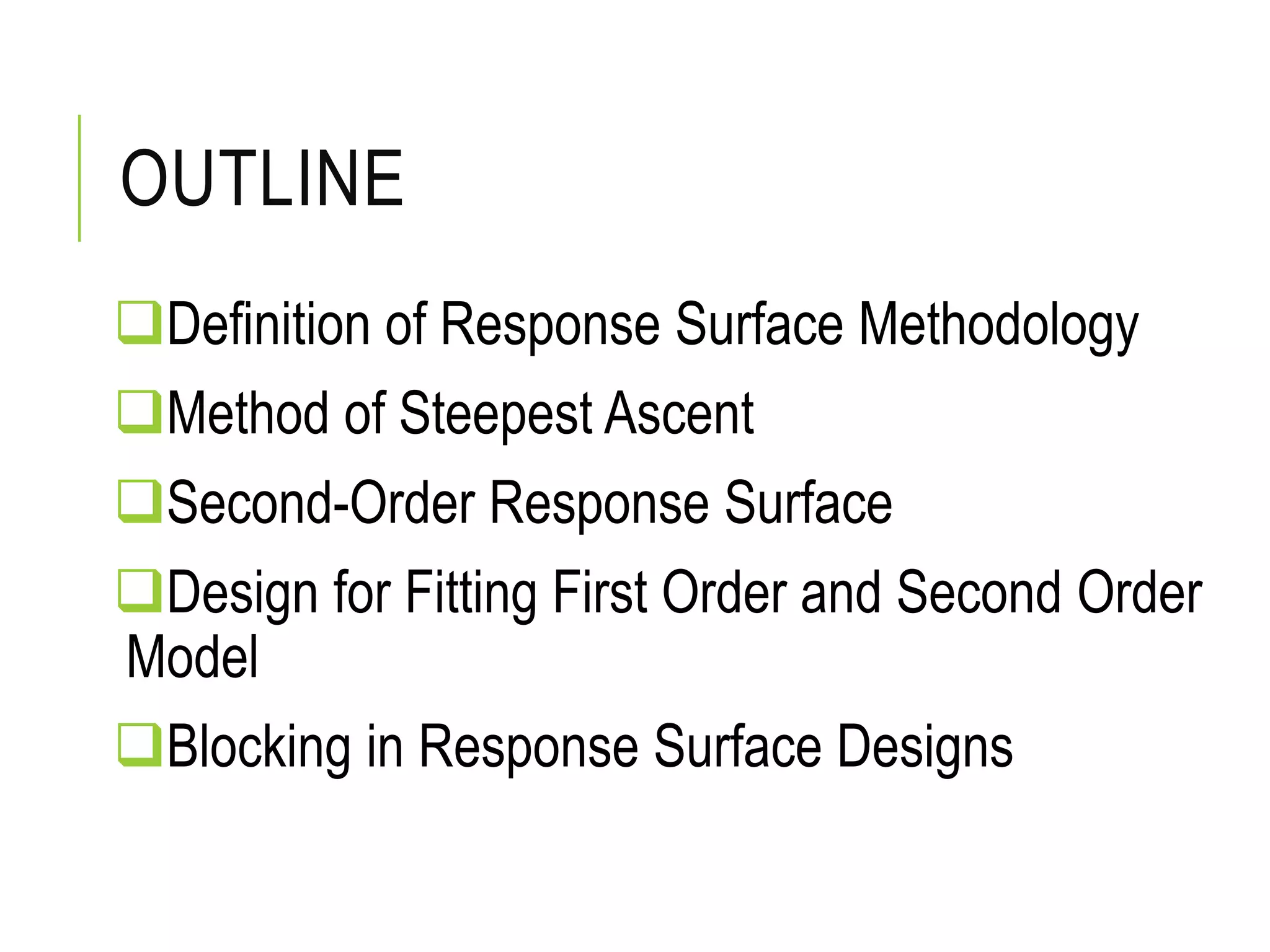 RESPONSE SURFACE METHODOLOGY | PPTX
