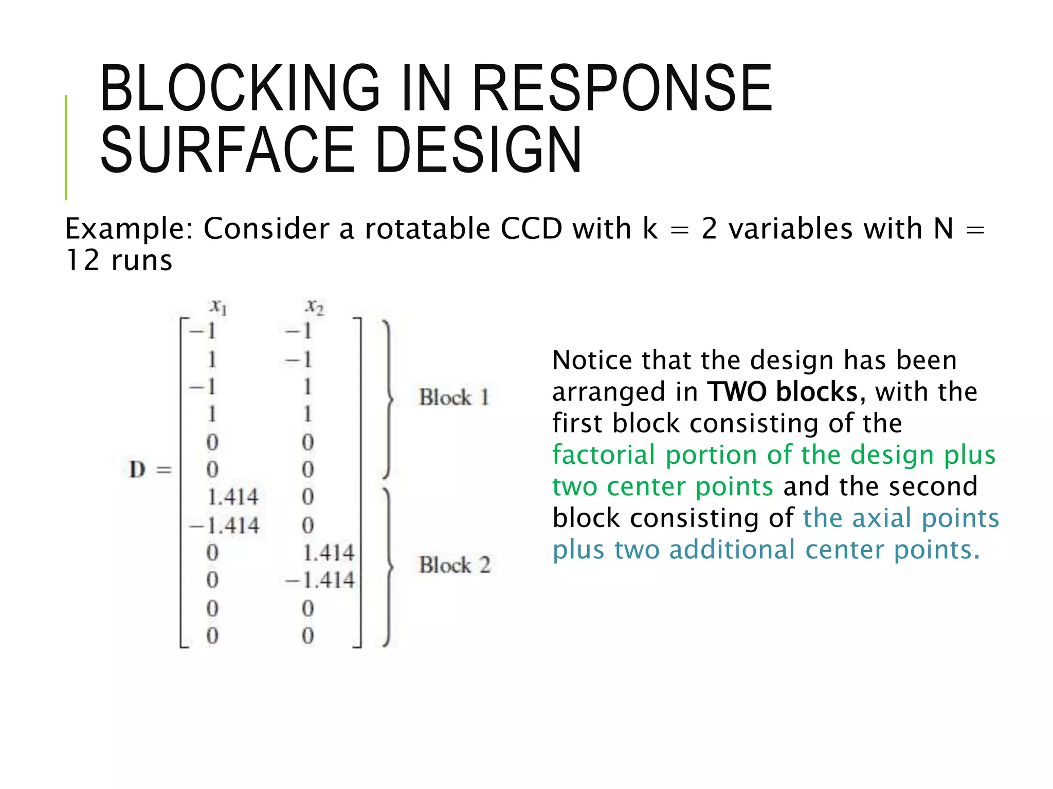 RESPONSE SURFACE METHODOLOGY | PPTX RESPONSE SURFACE METHODOLOGY | PPTX