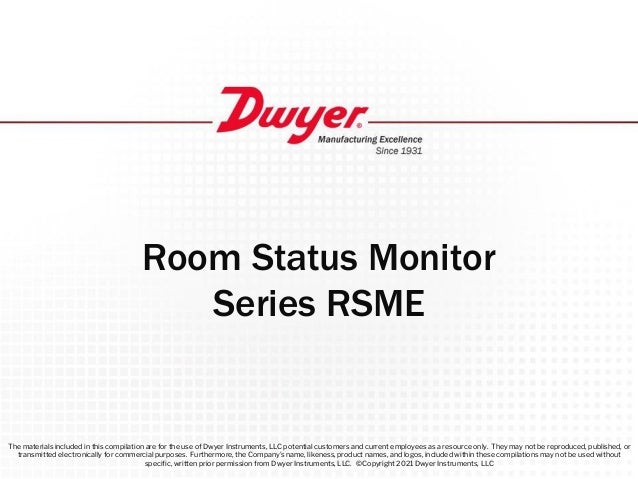 Series RSME Room Status Monitor | PPT