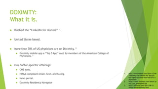 LinkedIn and Doximity: What You Need to Know | PPT