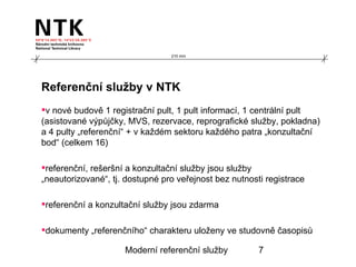 Referencni sluzby NTK | PPT
