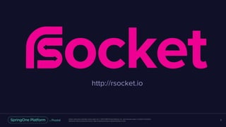 Welcome to the Reactive Revolution:RSocket and Spring Cloud Gateway - Spencer Gibb | PPT