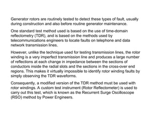 RSO Test on three phase synchronous rotors | PPT