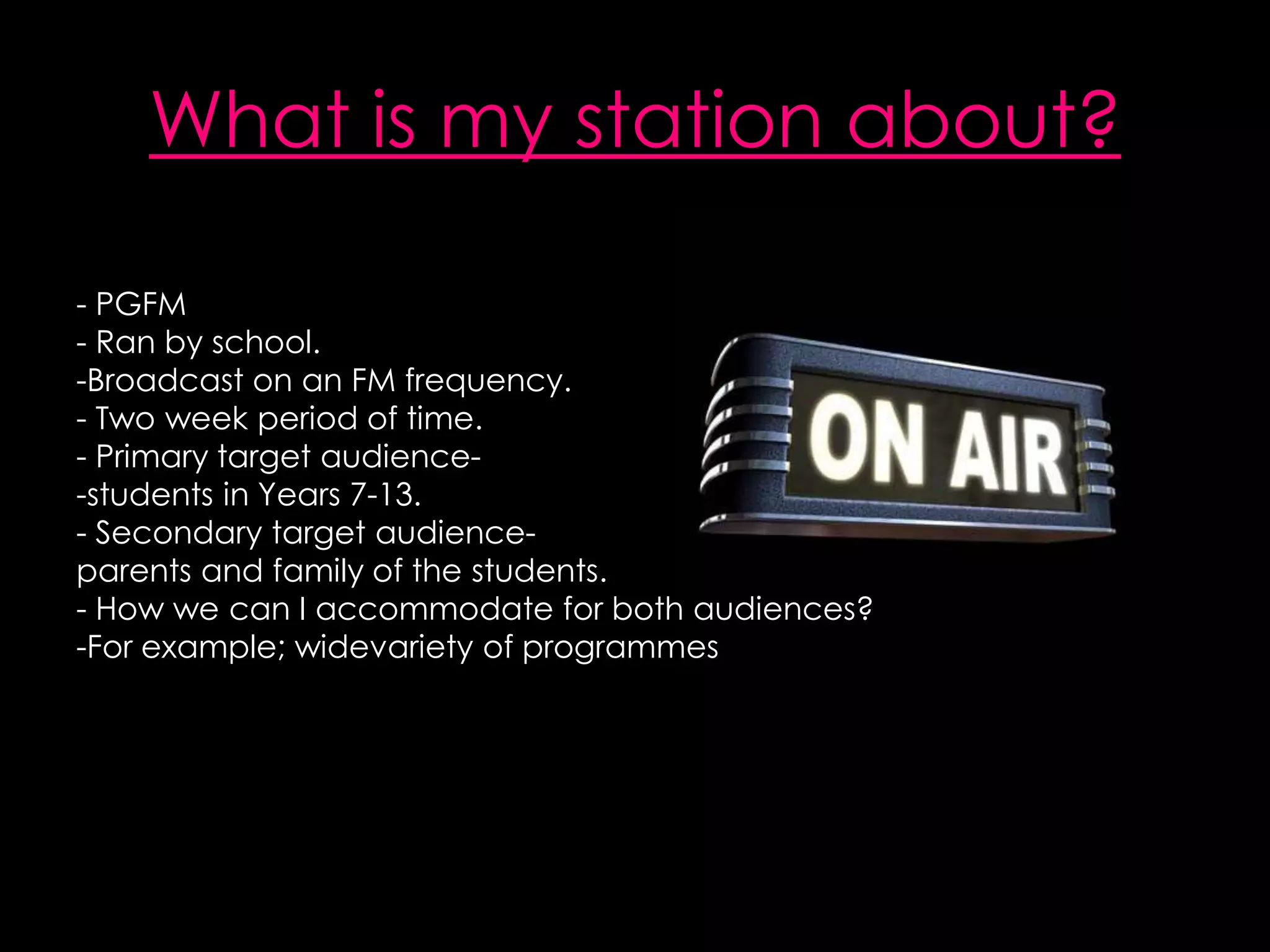 Radio Station Proposal | PPTX