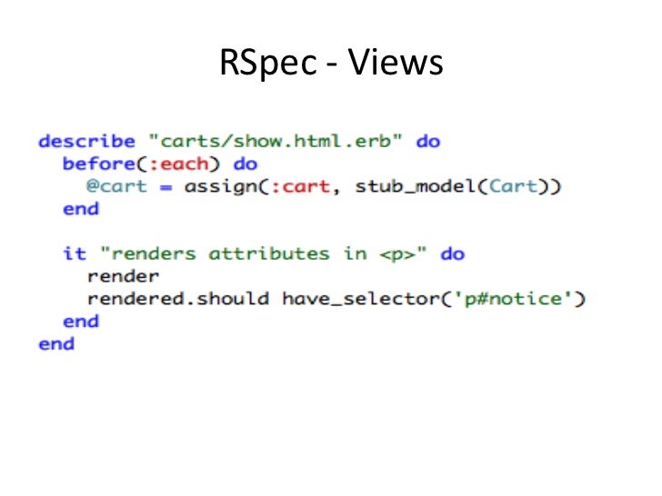 Rspec And Rails