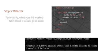 TDD with RSpec | PPTX | Technology & Computing