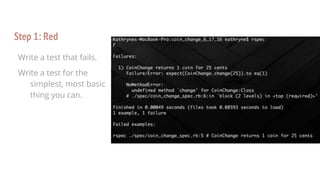 TDD with RSpec | PPTX | Technology & Computing