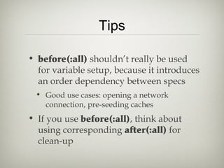 Rspec before let | PPT