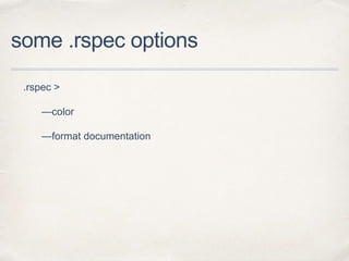 Rspec presentation | PPT