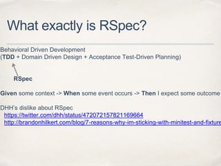 Rspec presentation | PPT