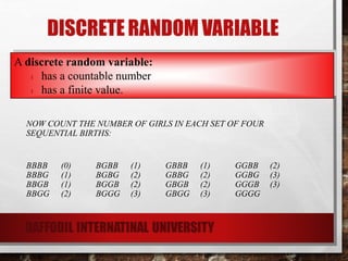 Discrete Random Variable | PPTX