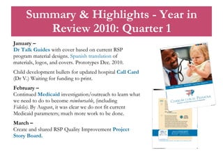 RSP Final Summary 2010 | PPT
