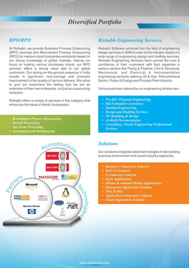 Rishabh's Brochure | PDF | Computer Software and Applications | Computing