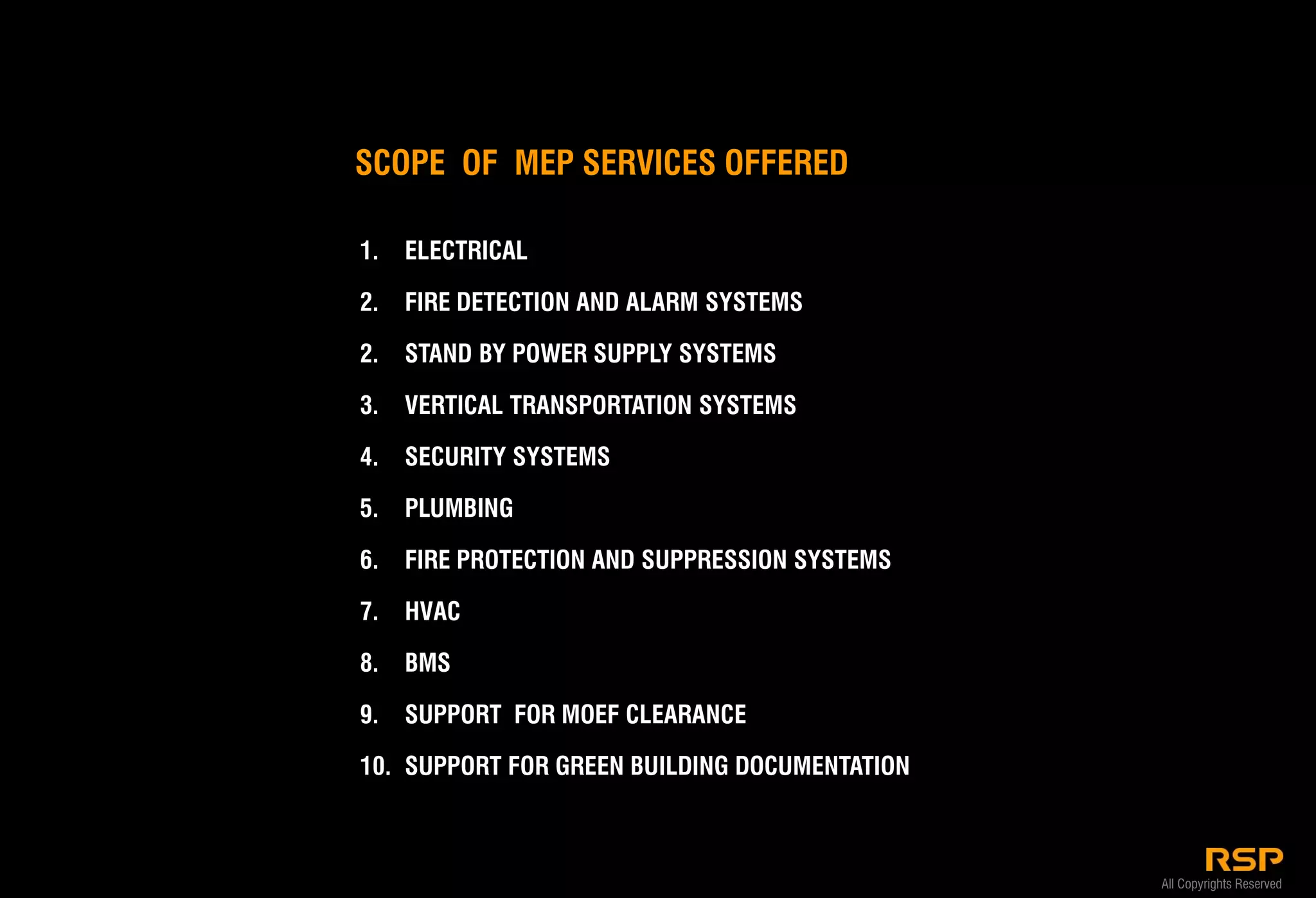 RSP MEP Services Profile | PDF