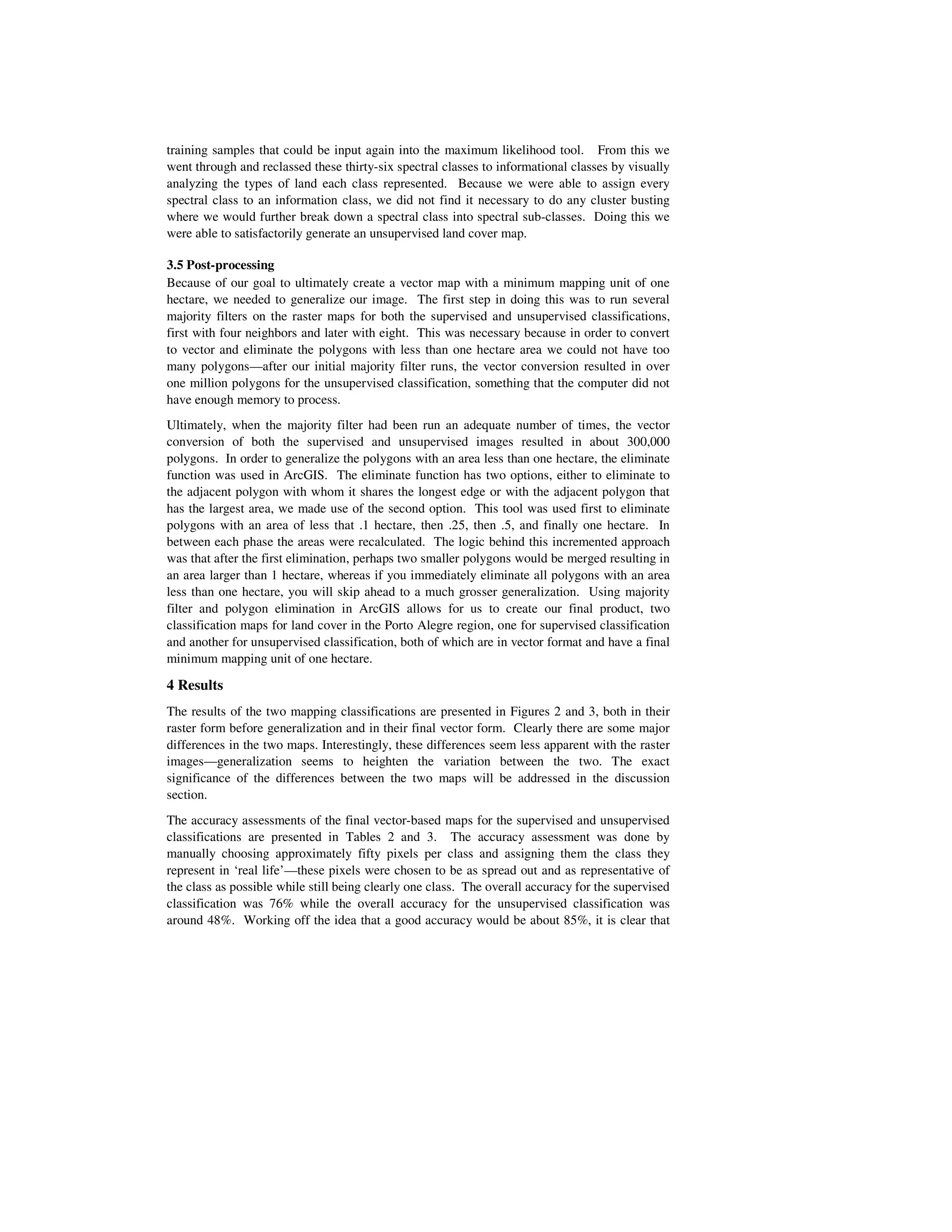 Supervised and unsupervised classification techniques for satellite imagery in Porto Alegre ...