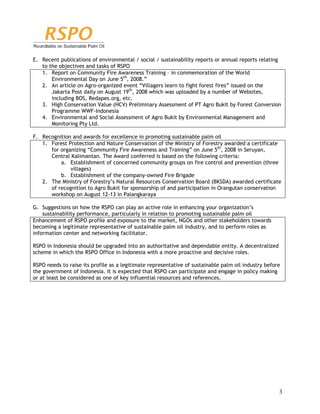 RSPO PT Agro Bukit Kalimantan Tengah 2008 | PDF | Agriculture | Industries