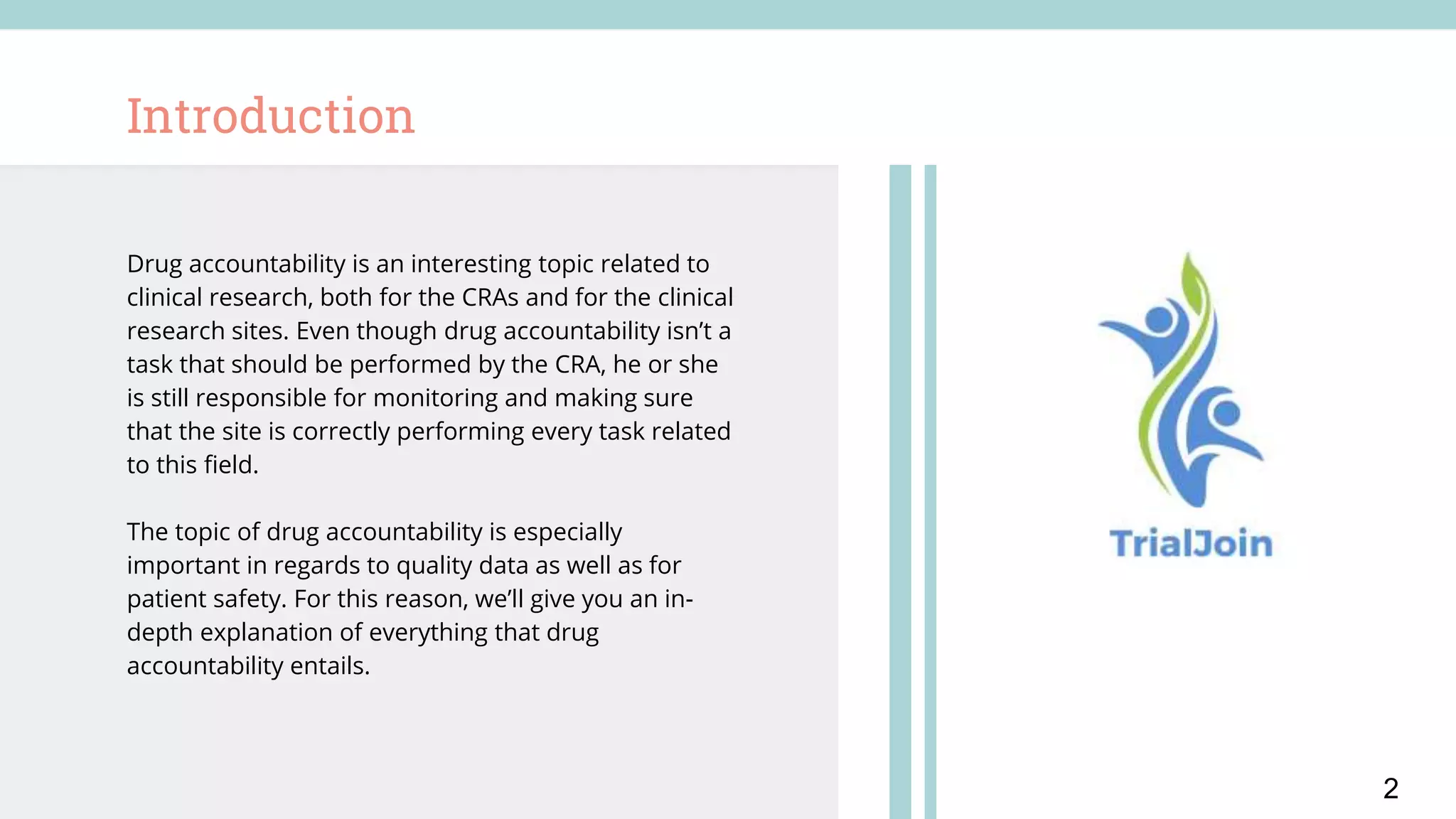 Drug accountability: an important aspect of clinical research | PPTX