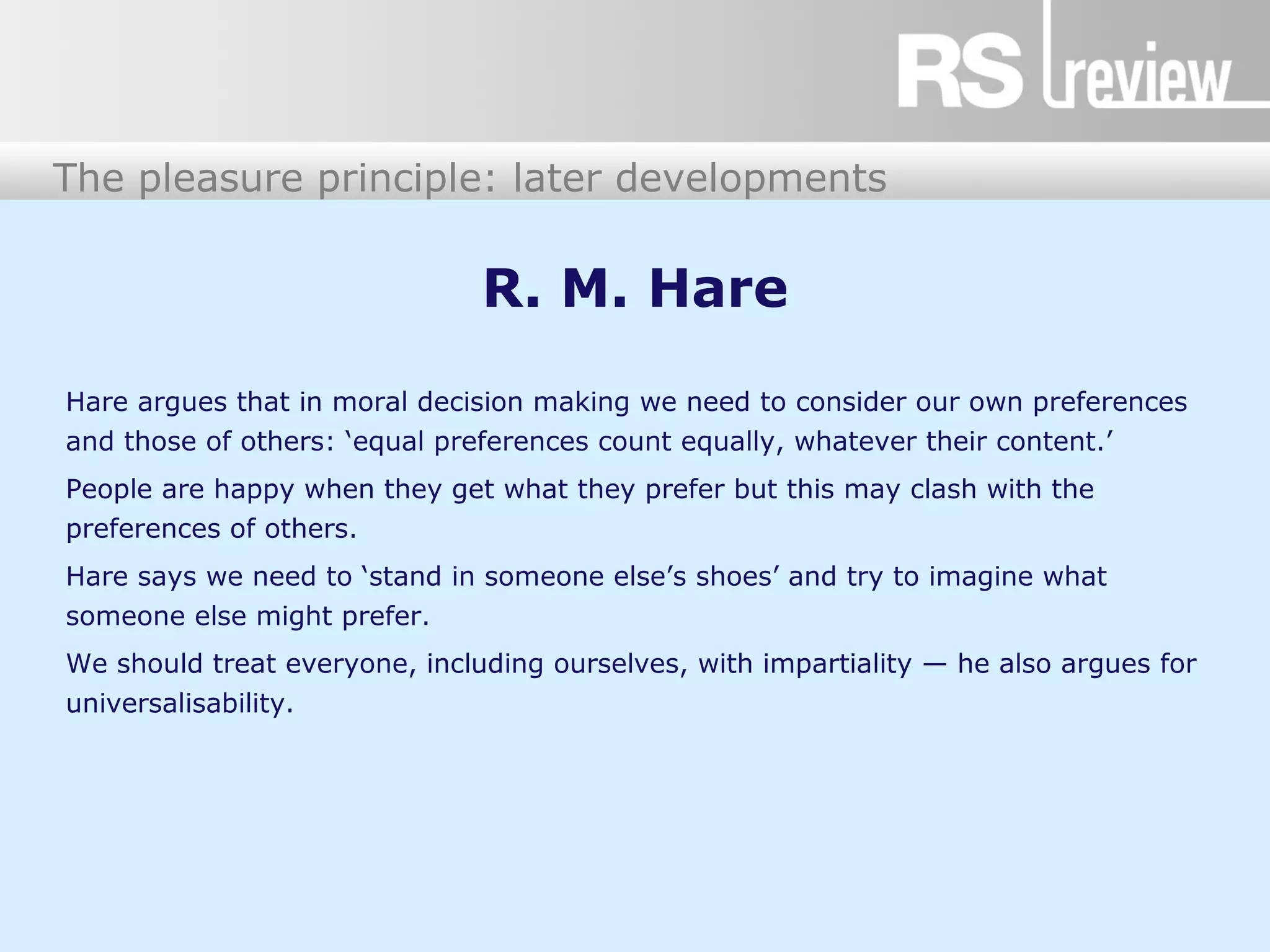 Utilitarianism Revision (RS Review Online) | PPT