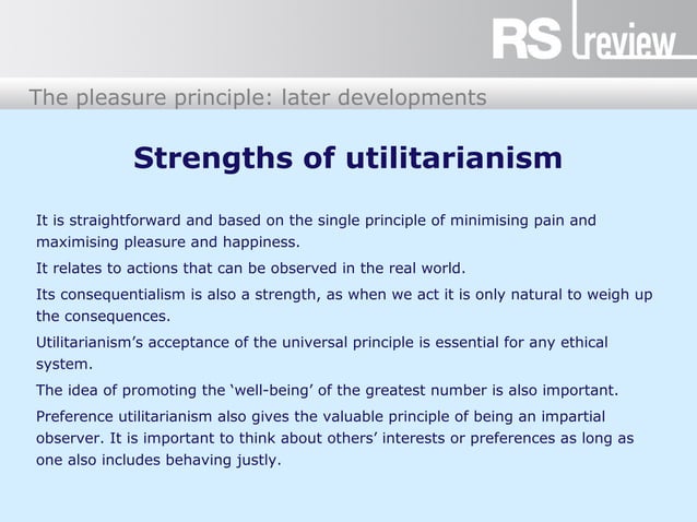 Utilitarianism Revision (RS Review Online) | PPT