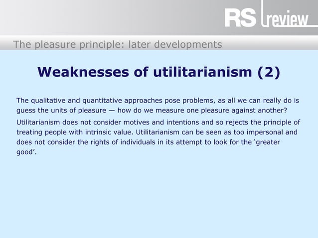 Utilitarianism Revision (RS Review Online) | PPT