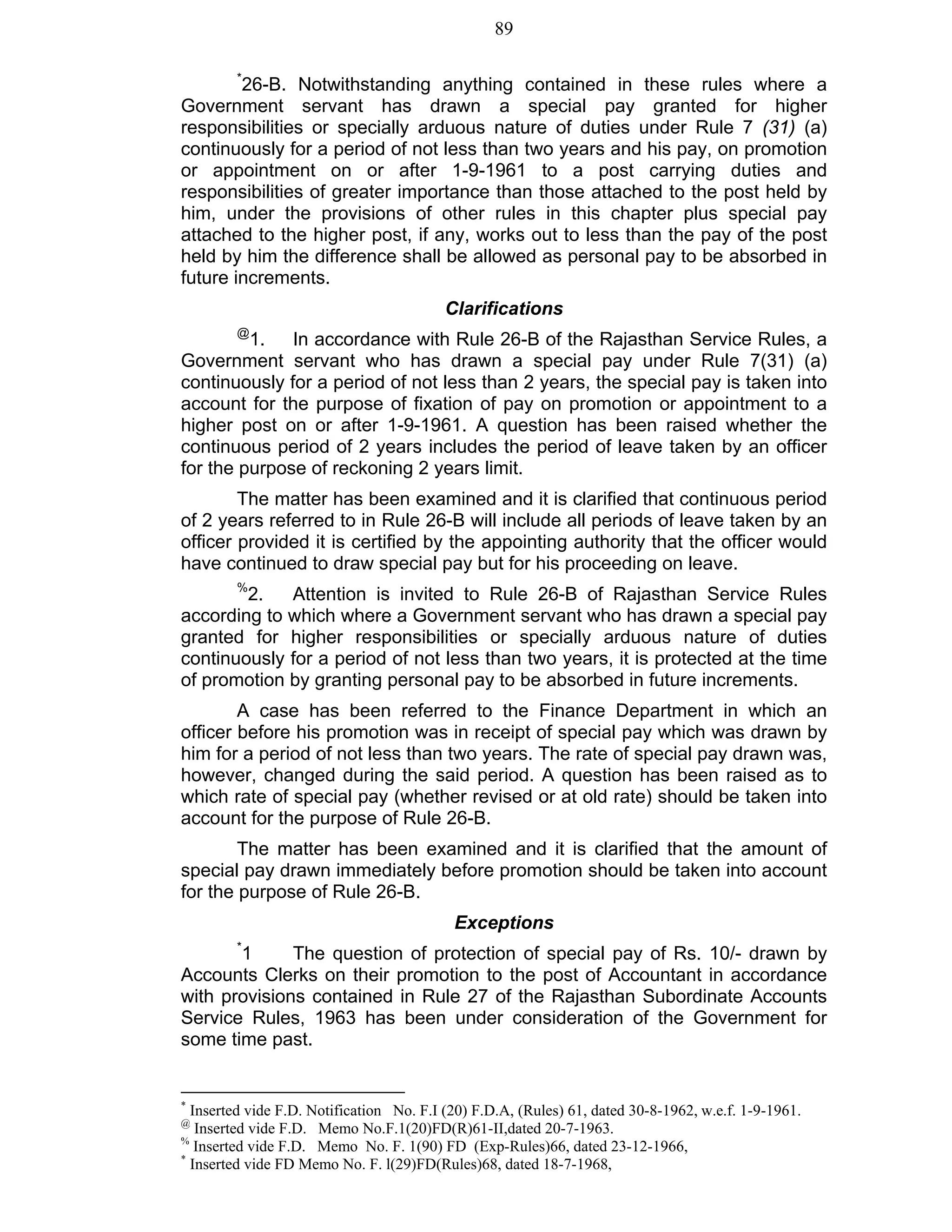 RAJASTHAN SERVICE RULES RULES, a book containing service rules | PDF