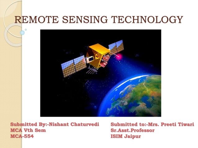 Remote sensing | PPTX