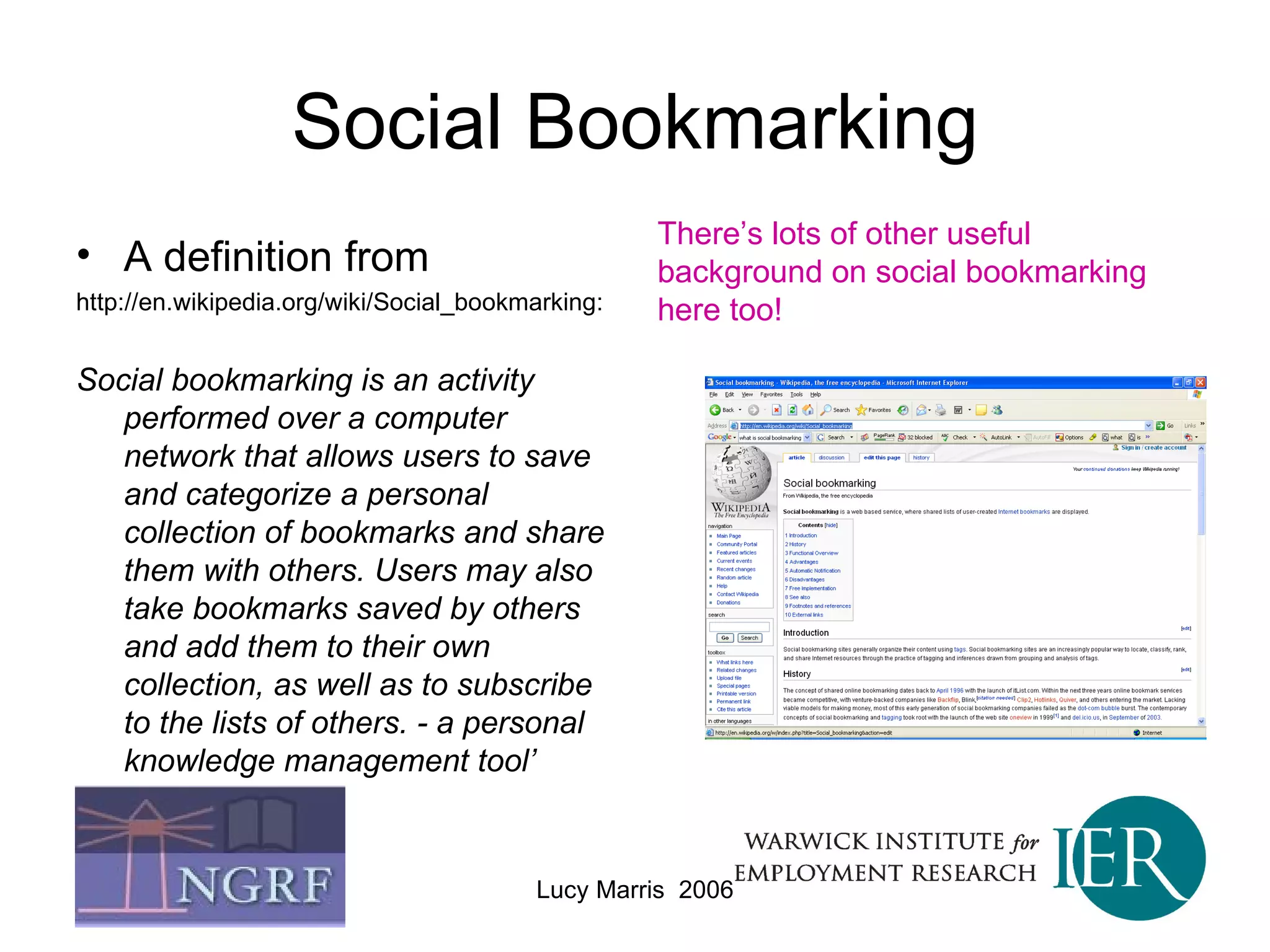 RSS and Social Bookmarking | PPT