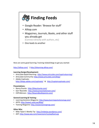RSS & Google Reader [Handout] | PDF
