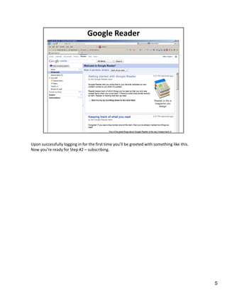 RSS & Google Reader [Handout] | PDF