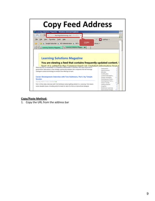RSS & Google Reader [Handout] | PDF