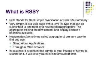 RSS in Education | PPT