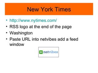 RSS intro to a cit/gov class | PPT