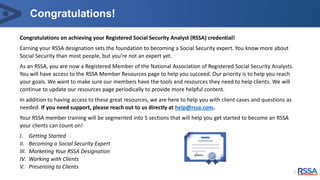 RSSA Member Training Getting started | PPT