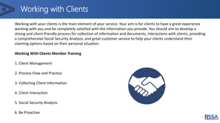 RSSA Member Training Working With Clients | PPT