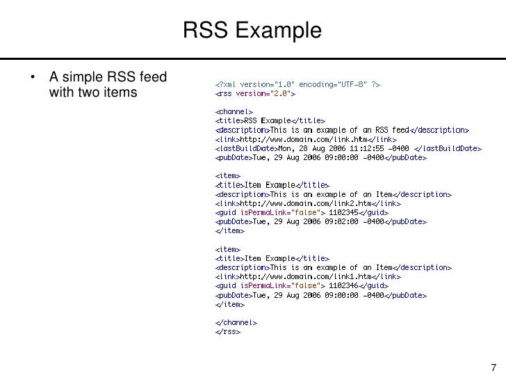 RSS Overview