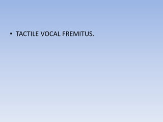 Respiratory System Examination | PPTX