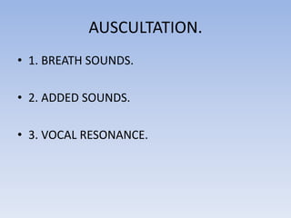 Respiratory System Examination | PPTX